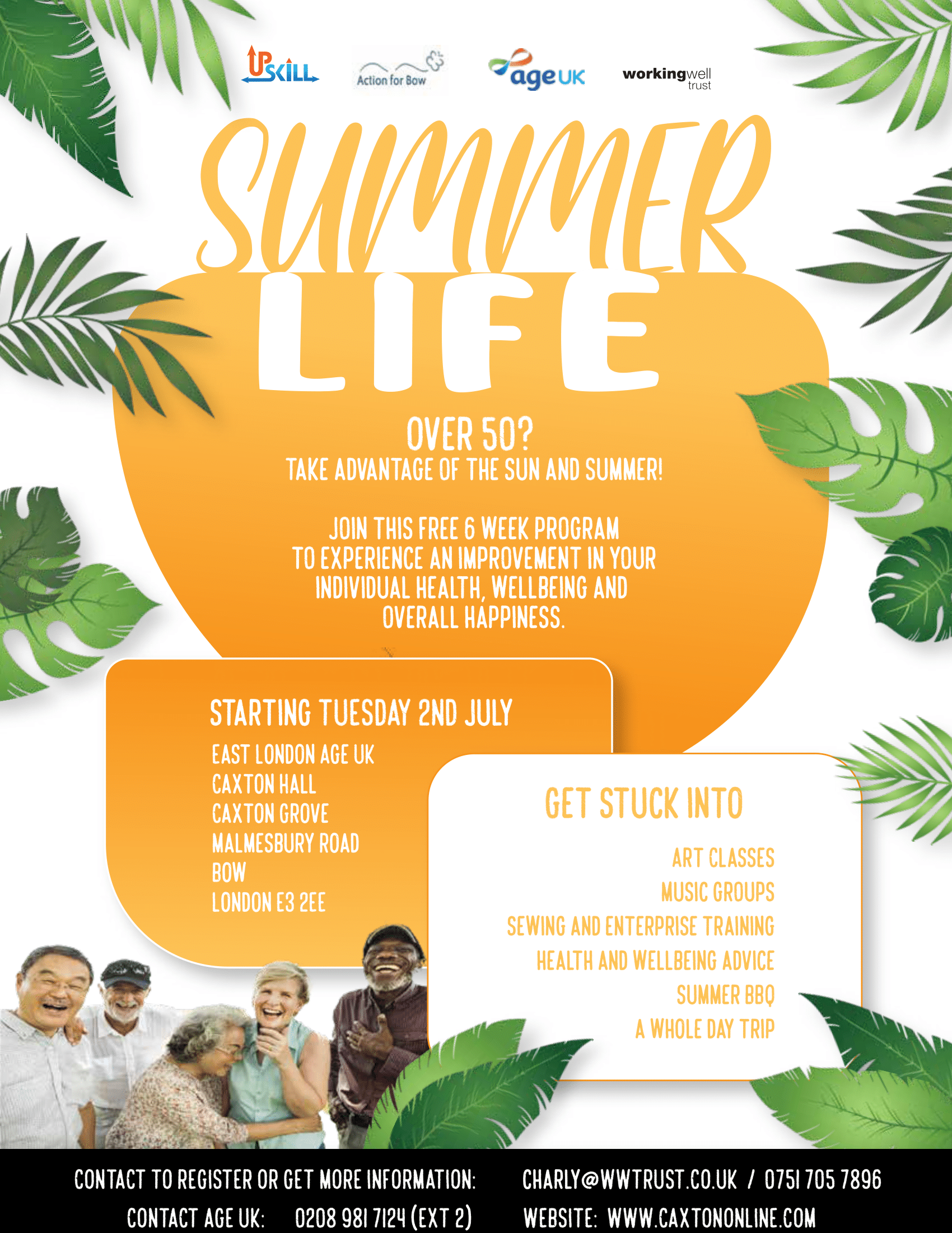 Summertime for over 50s with Working Well Trust - Working Well Trust